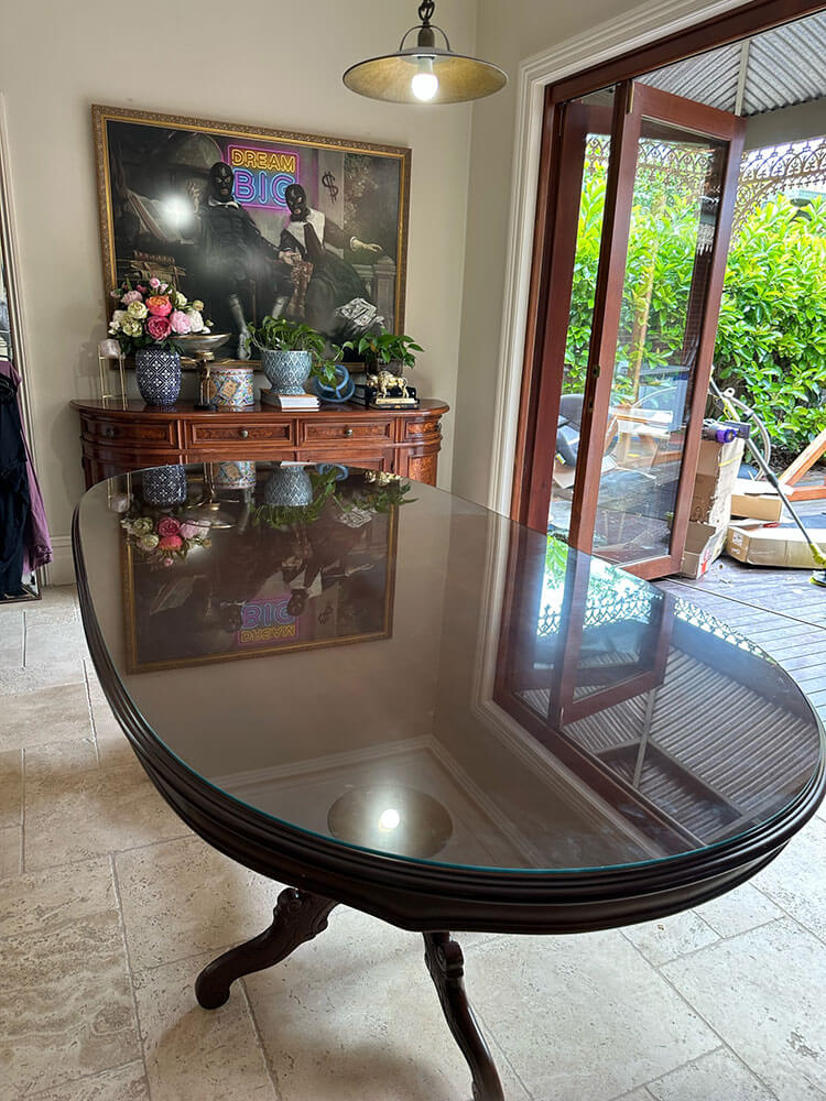 Glass Table Tops Diamond Creek | Custom Table Tops | Eltham Glass